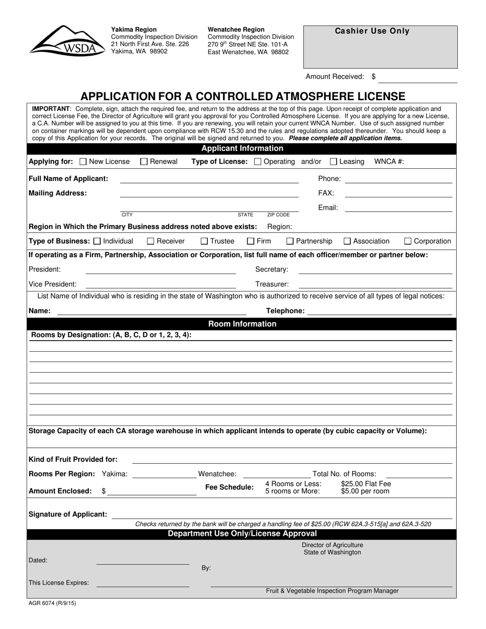 AGR Form 6074 - Fill Out, Sign Online and Download Printable PDF ...