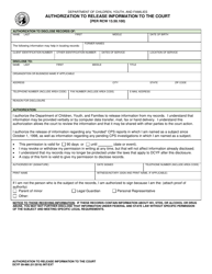 DCYF Form 09-966 Download Fillable PDF or Fill Online Authorization to ...