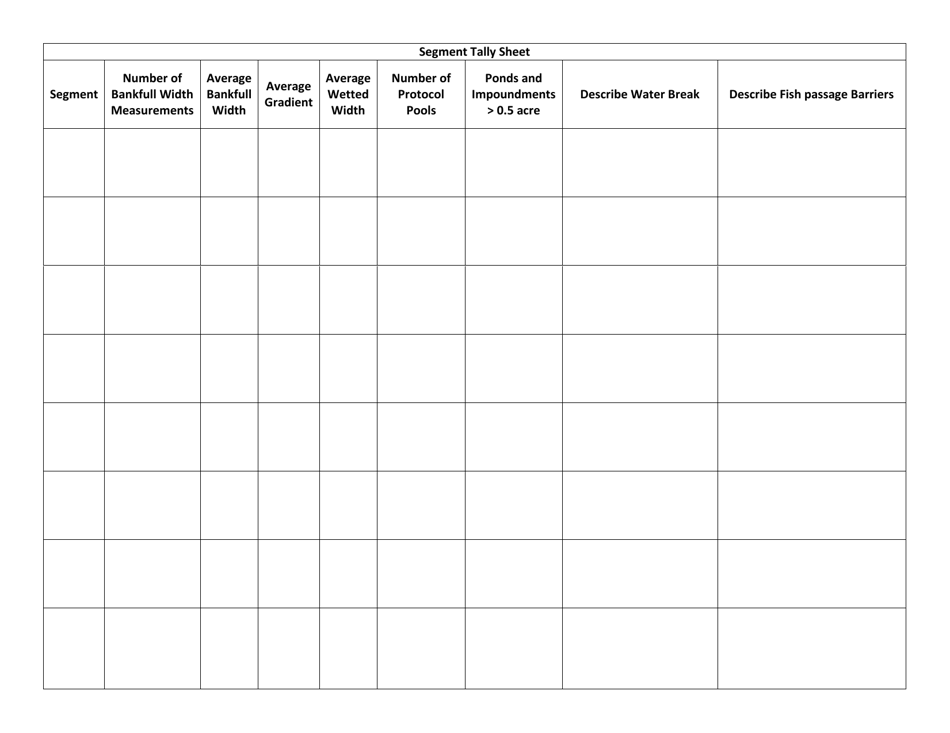 Washington Segment Tally Sheet - Fill Out, Sign Online and Download PDF ...