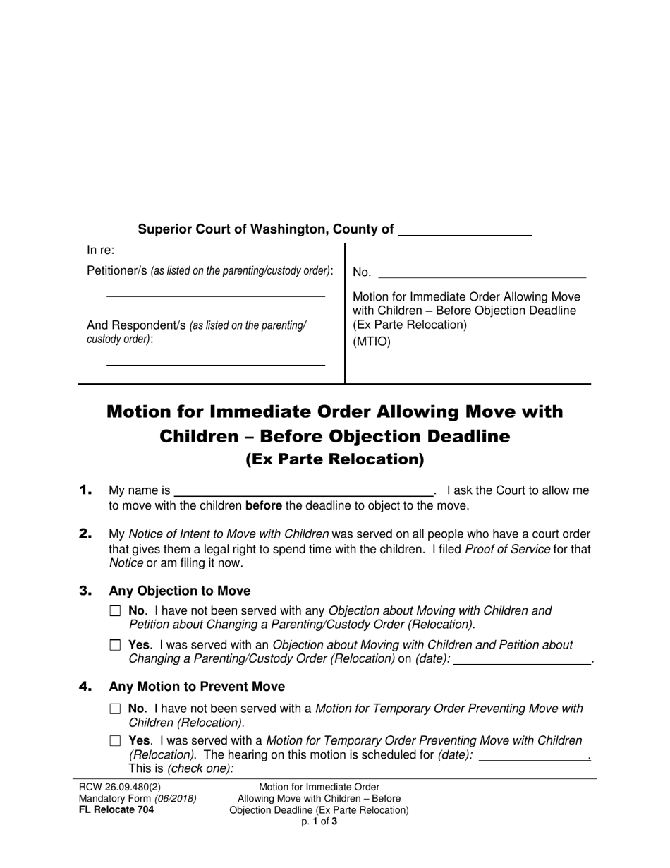Form FL Relocate704 - Fill Out, Sign Online and Download Printable PDF ...