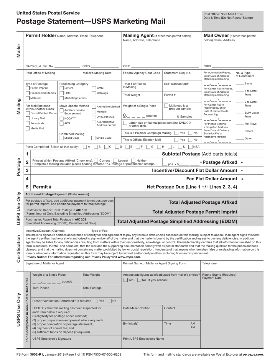 PS Form 3602-R - Fill Out, Sign Online and Download Printable PDF ...
