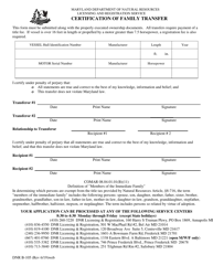 DNR Form B-105 Download Fillable PDF or Fill Online Certification of ...