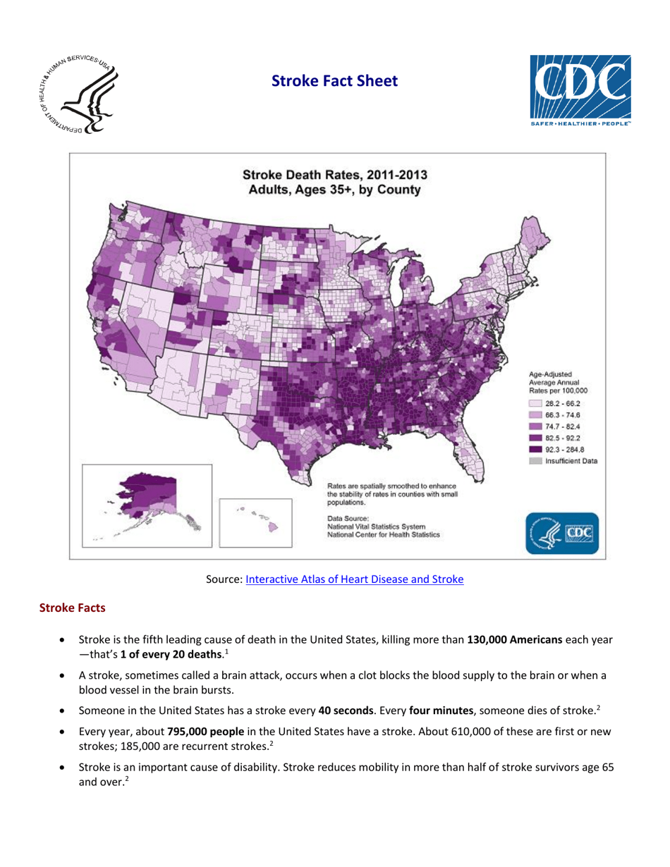 Stroke Fact Sheet - Fill Out, Sign Online and Download PDF | Templateroller