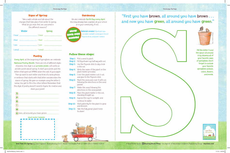 Spring Acrostic Poem Template Pre k 2 nd Grades Download Printable Spring Acrostic Poem Template Pre k 2 nd Grades Download Printable