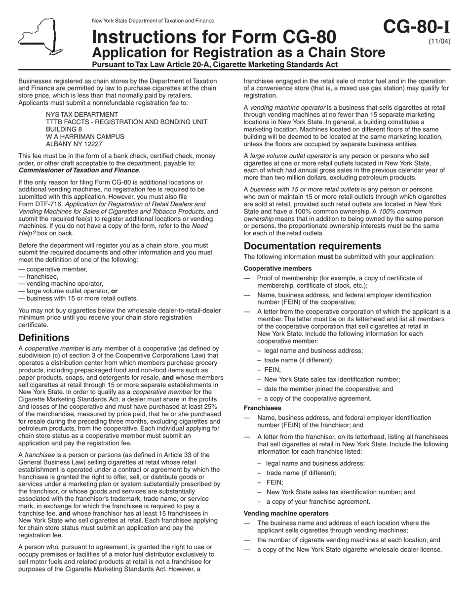 Download Instructions for Form CG-80 Application for Registration as a ...