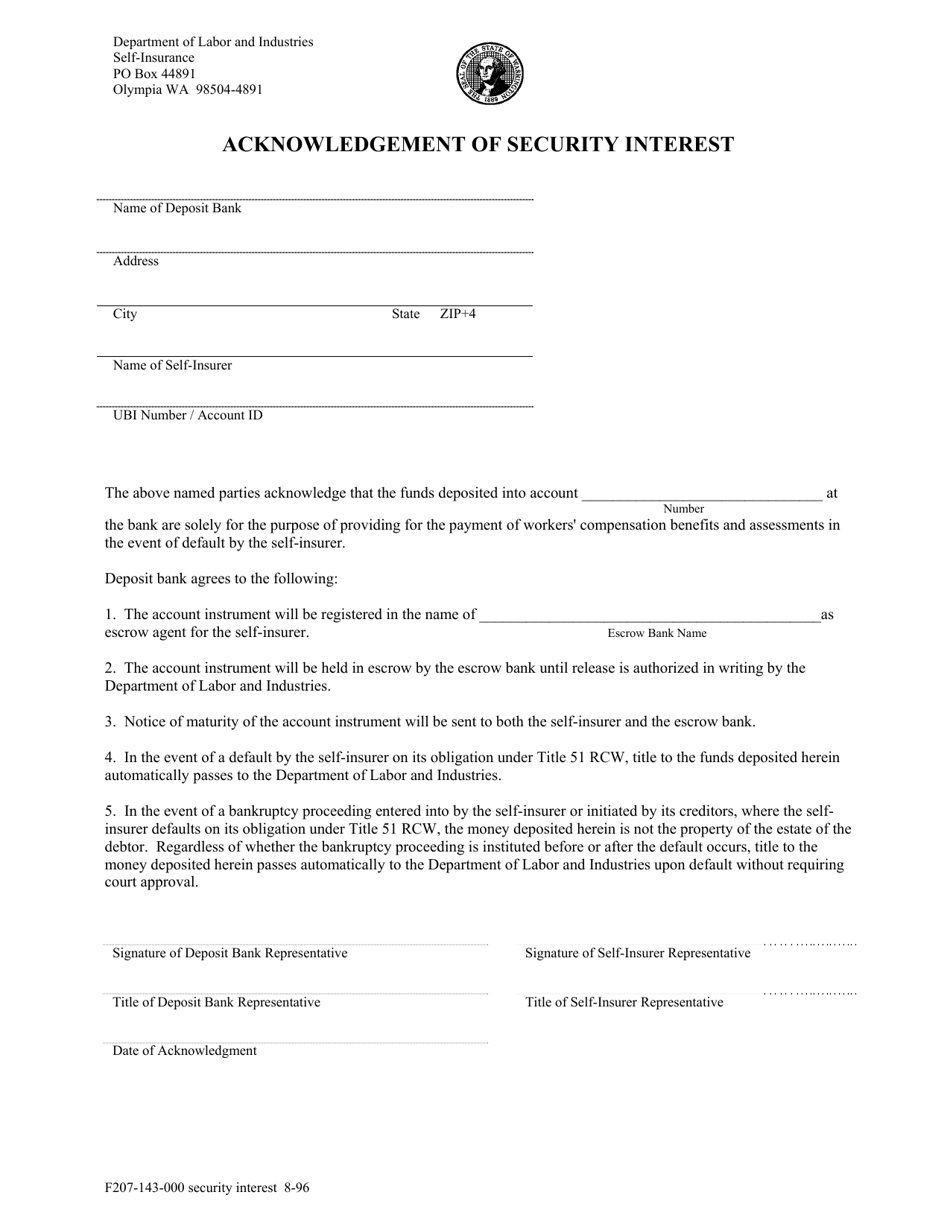 Form F207-143-000 - Fill Out, Sign Online and Download Printable PDF ...