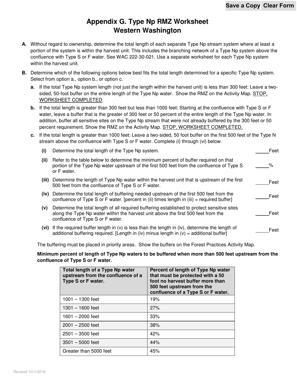 Washington Western Washington Type Np Rmz Worksheet - Fill Out, Sign ...