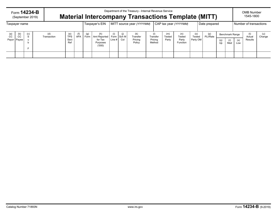 IRS Form 14234-B - Fill Out, Sign Online and Download Fillable PDF ...