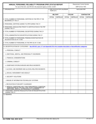 DA Form 7422 Download Fillable PDF or Fill Online Annual Personnel ...