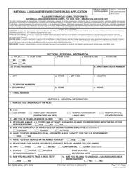 DD Form 2932 Download Fillable PDF or Fill Online National Language ...
