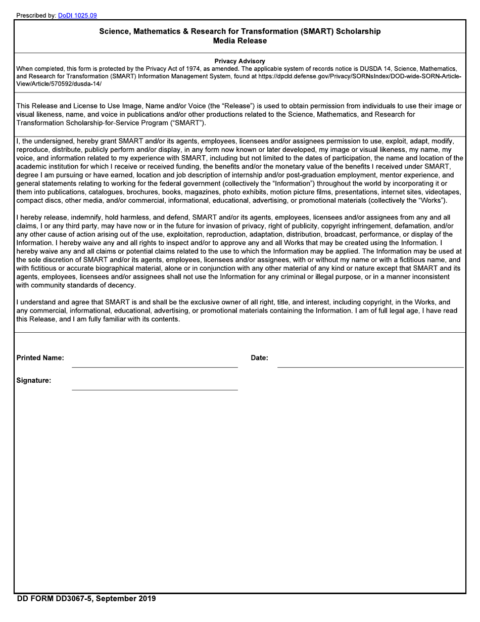 DD Form 3067-5 - Fill Out, Sign Online and Download Fillable PDF ...