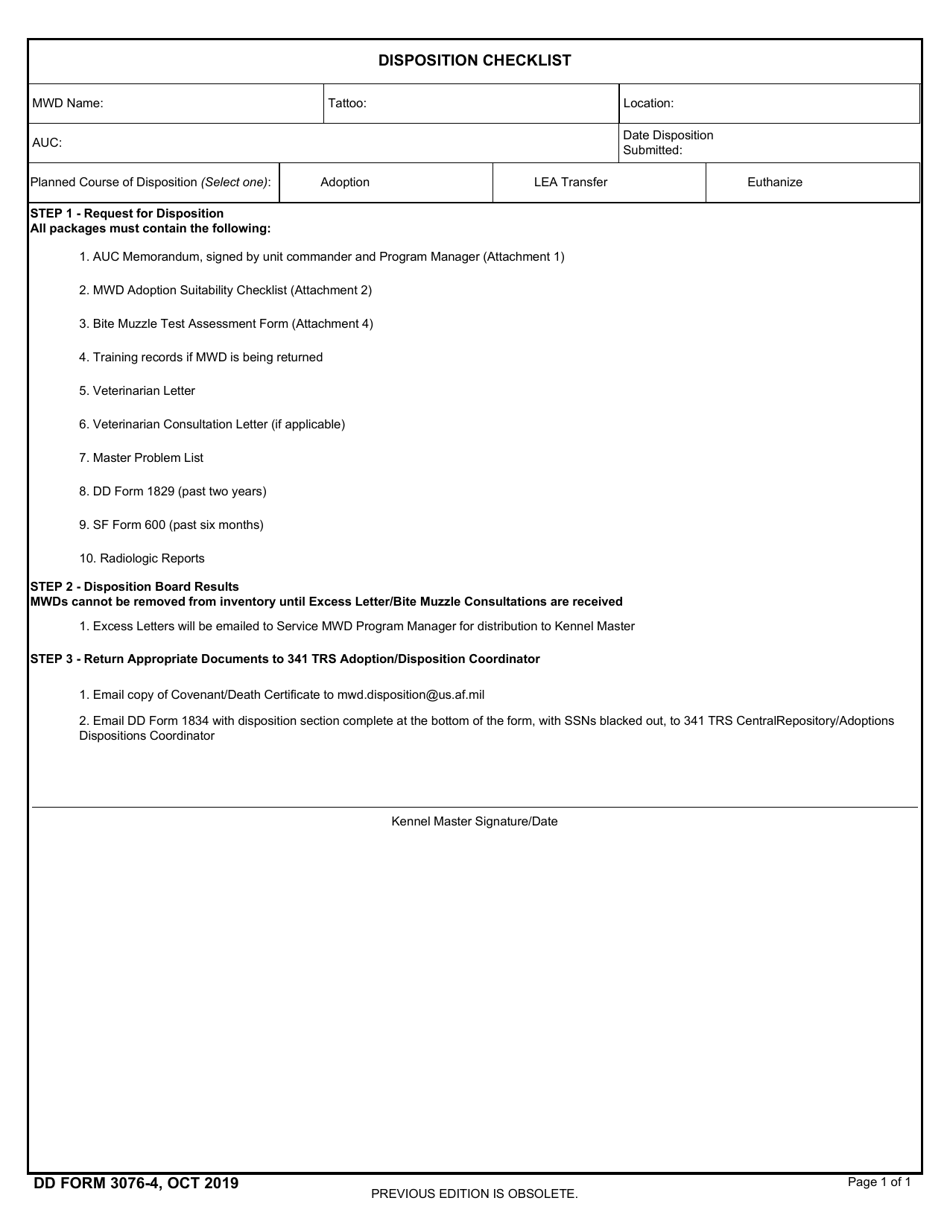 DD Form 3076-4 - Fill Out, Sign Online and Download Fillable PDF ...