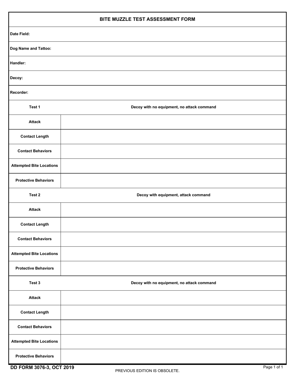 Dog Bite Report Form