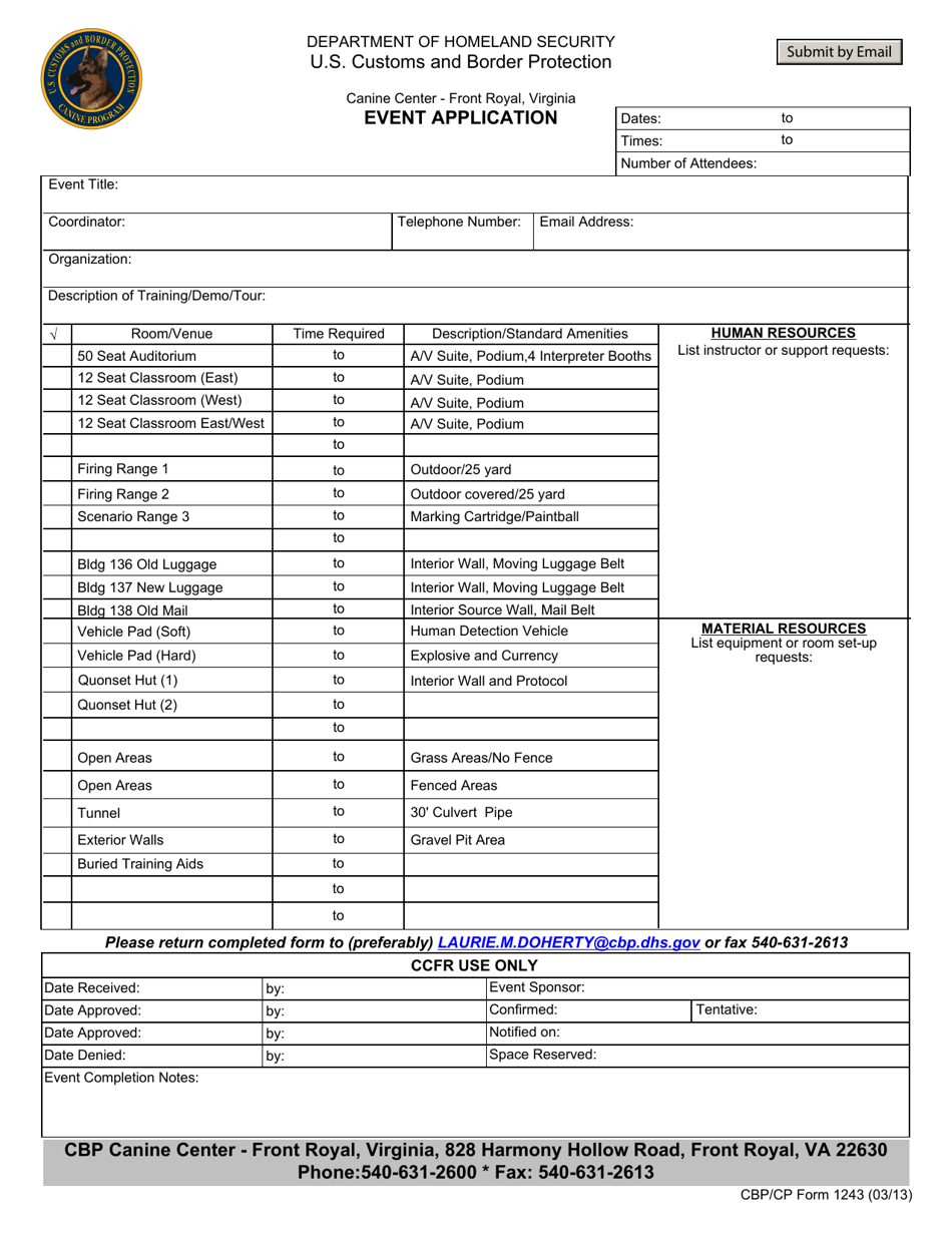 CBP Form 1243 - Fill Out, Sign Online and Download Fillable PDF ...