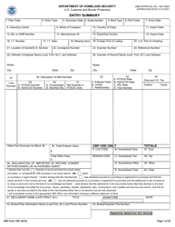Download Instructions for CBP Form 7501 Entry Summary PDF | Templateroller
