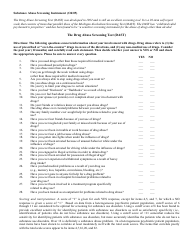 The Drug Abuse Screening Test Template (Dast) - US Preventive Services ...
