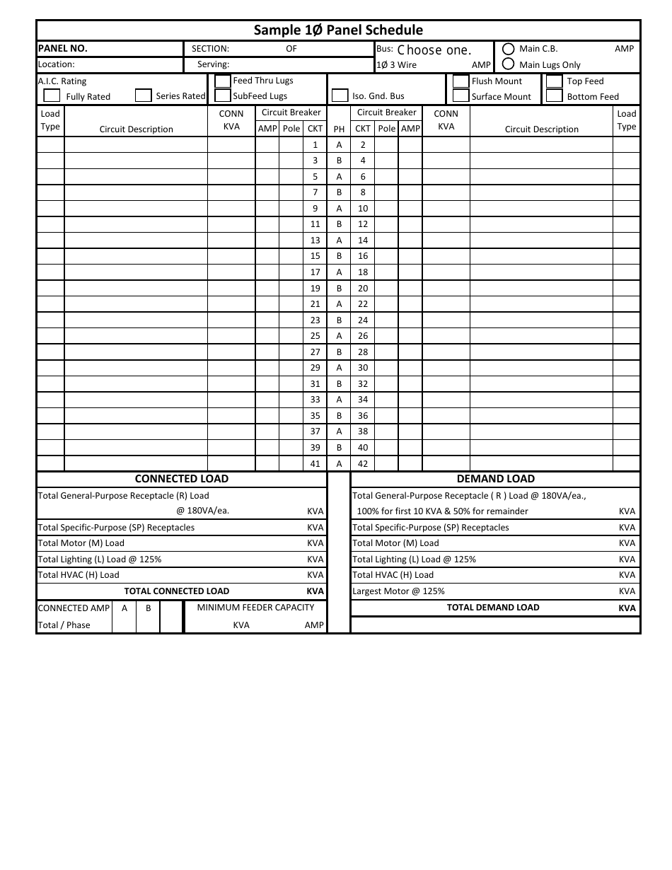 Free Fillable Panel Schedule Template Printable Word Searches