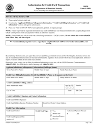 USCIS Form G-1450 Download Fillable PDF or Fill Online Authorization ...