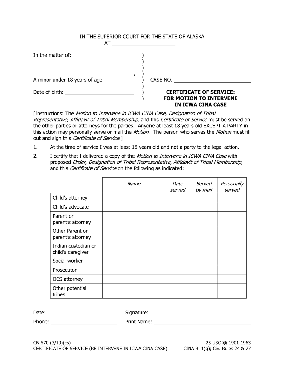 Form CN-570 - Fill Out, Sign Online and Download Fillable PDF, Alaska ...