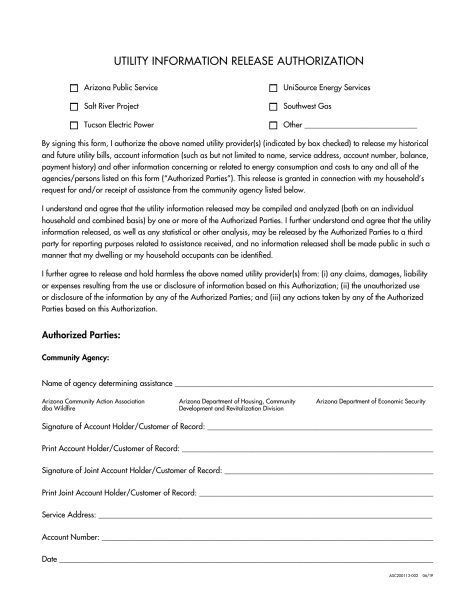 Form ASC200113-002 - Fill Out, Sign Online and Download Fillable PDF ...