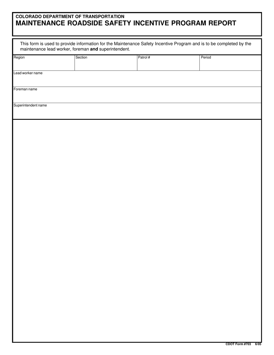 CDOT Form 703 - Fill Out, Sign Online and Download Printable PDF ...