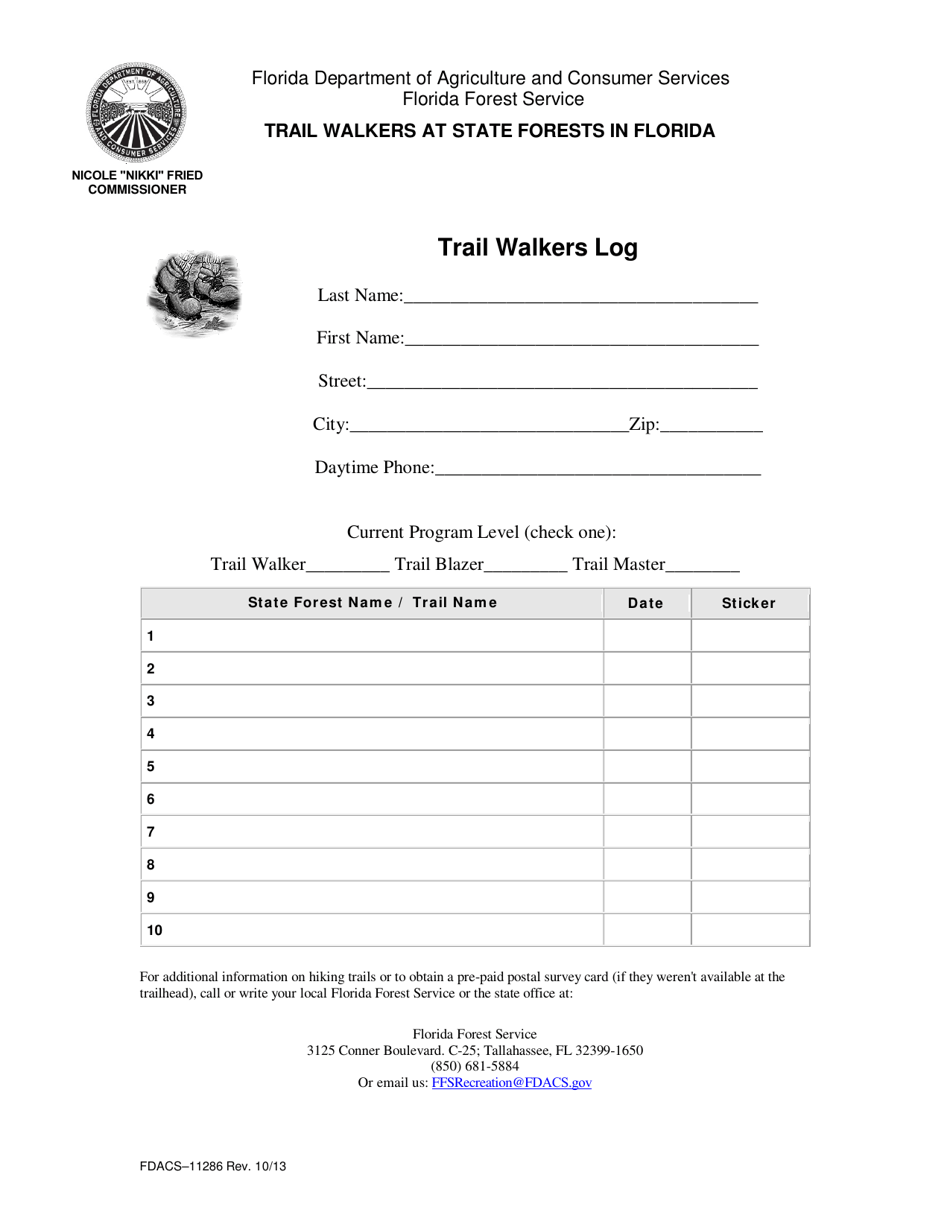 Form FDACS-11286 - Fill Out, Sign Online and Download Printable PDF ...