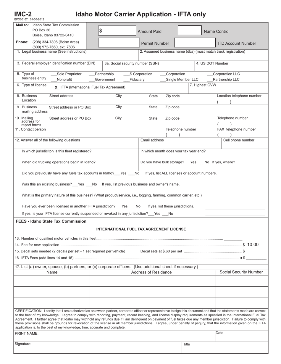 Form IMC-2 (EFO00167) - Fill Out, Sign Online and Download Fillable PDF ...