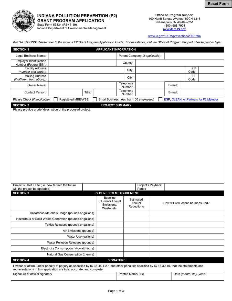 State Form 53334 - Fill Out, Sign Online and Download Fillable PDF ...