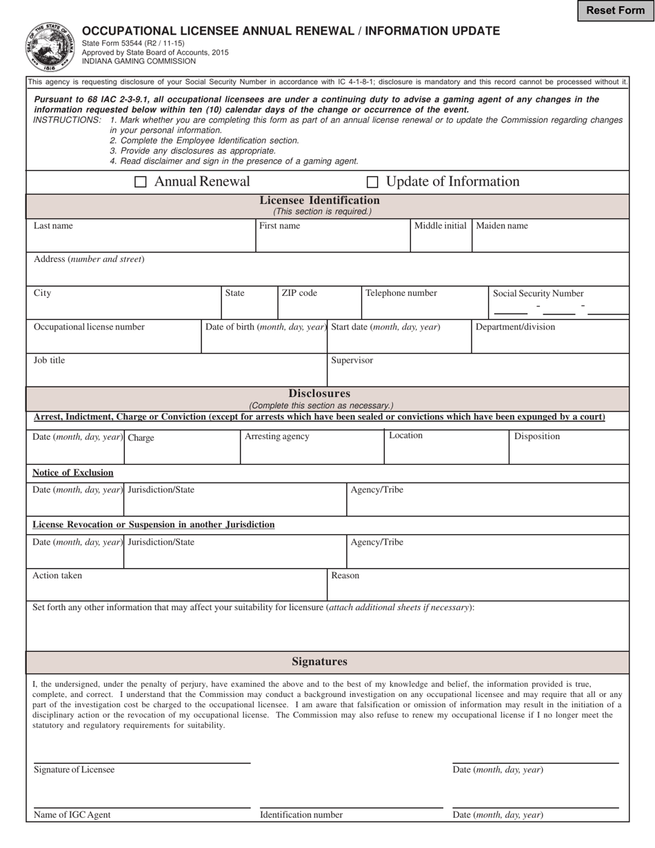 State Form 53544 - Fill Out, Sign Online and Download Fillable PDF ...