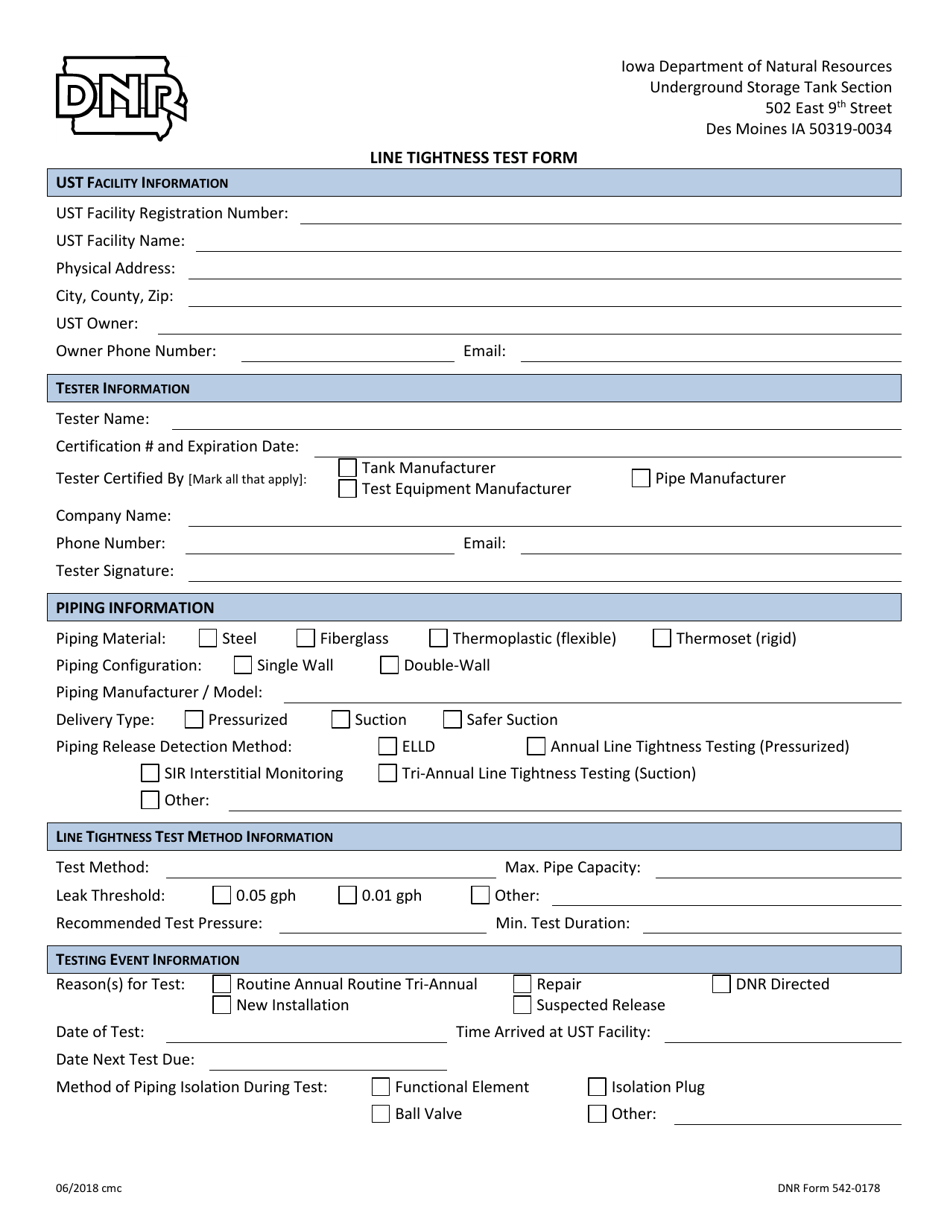 DNR Form 542-0178 - Fill Out, Sign Online and Download Fillable PDF ...