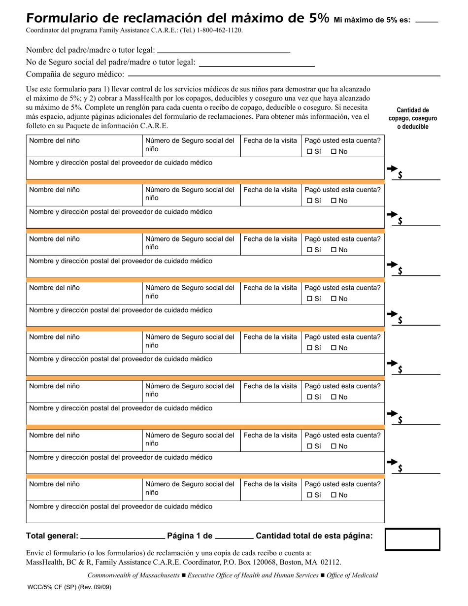 Formulario WCC/5% CF - Fill Out, Sign Online and Download Printable PDF ...