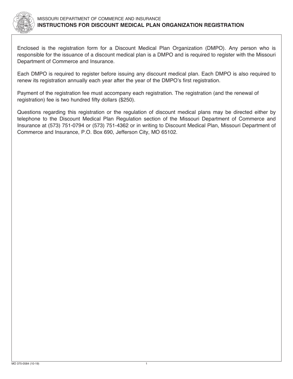 Form MO375-0584 - Fill Out, Sign Online and Download Fillable PDF ...