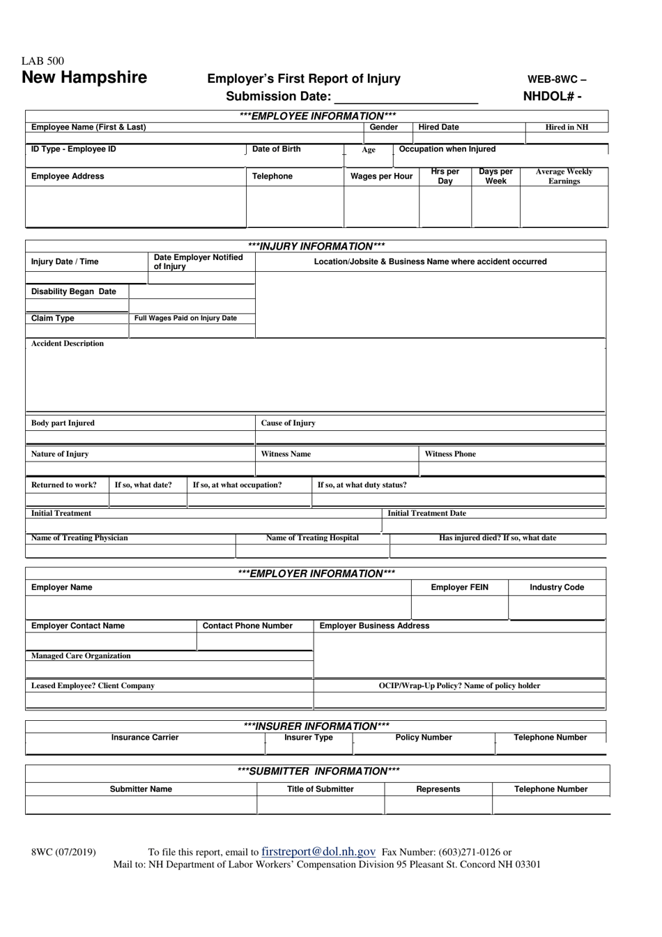 Form 8WC - Fill Out, Sign Online and Download Fillable PDF, New ...