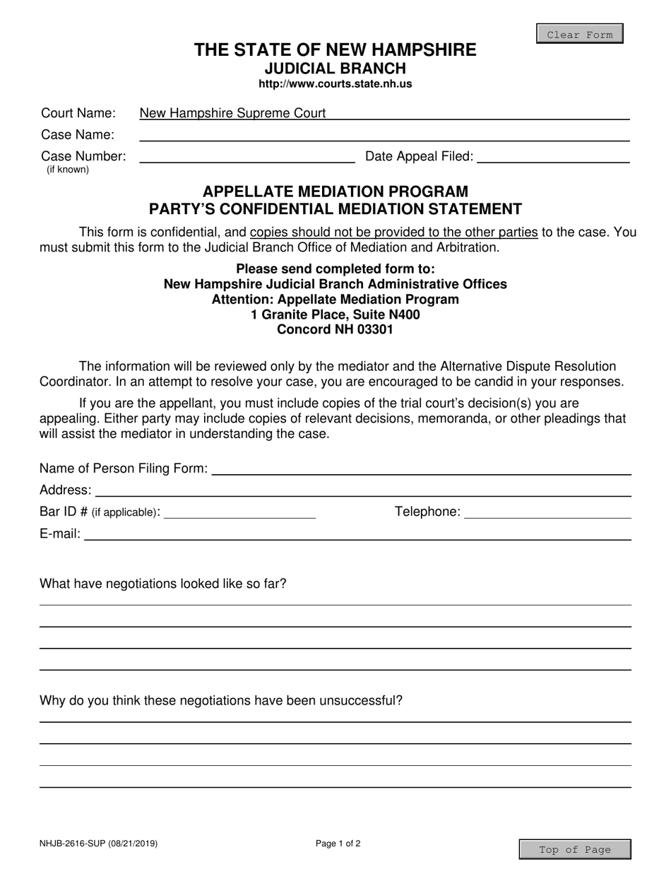Form NHJB-2616-SUP - Fill Out, Sign Online and Download Fillable PDF ...