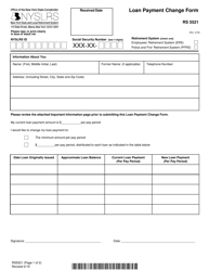 Form RS5521 Download Fillable PDF or Fill Online Loan Payment Change ...