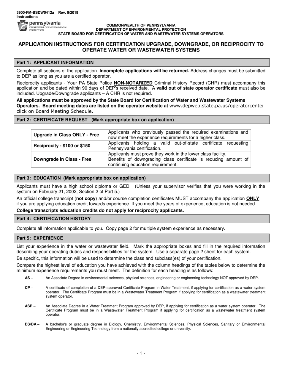 Download Instructions for Form 3900-FM-BSDW0412B, 3900-FM-BSDW0412D PDF ...