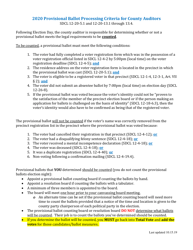 2020 South Dakota Provisional Ballot Processing Criteria for County ...