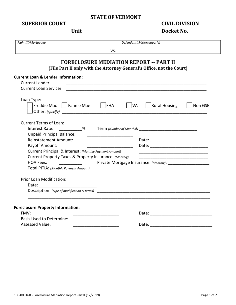 Form 100-00016B Part II - Fill Out, Sign Online and Download Fillable ...