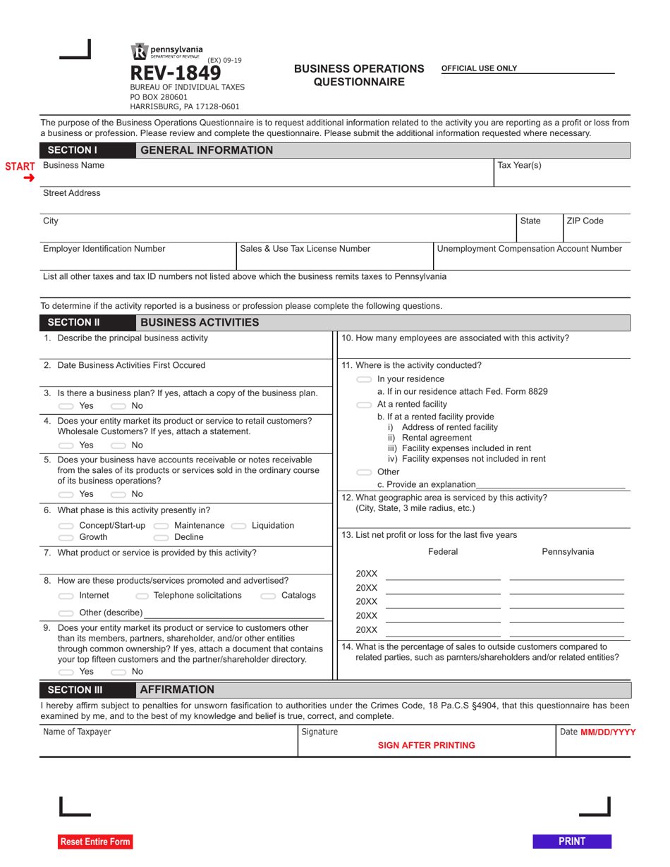 Form REV-1849 - Fill Out, Sign Online and Download Fillable PDF ...