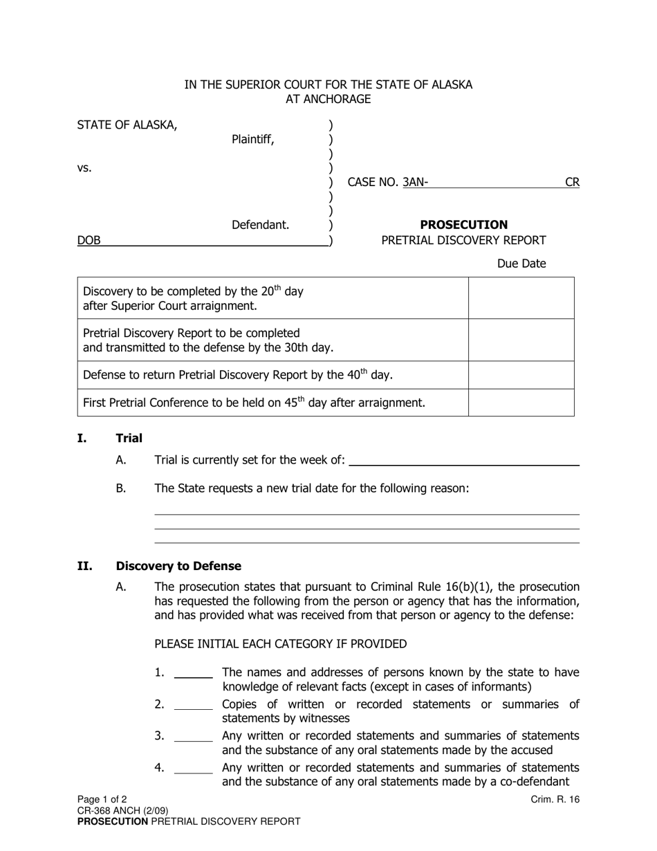 Form CR-368 - Fill Out, Sign Online and Download Fillable PDF ...