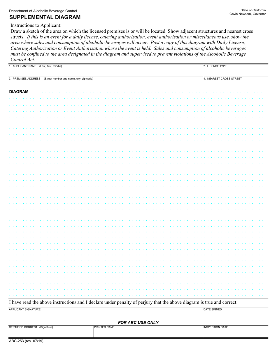 Form ABC-253 - Fill Out, Sign Online and Download Fillable PDF ...