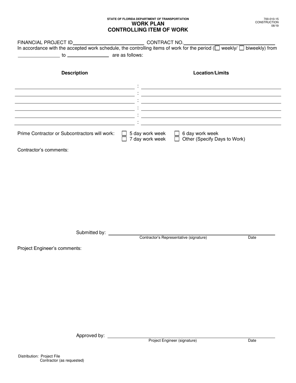 Form 700-010-15 Download Fillable PDF or Fill Online Work Plan ...