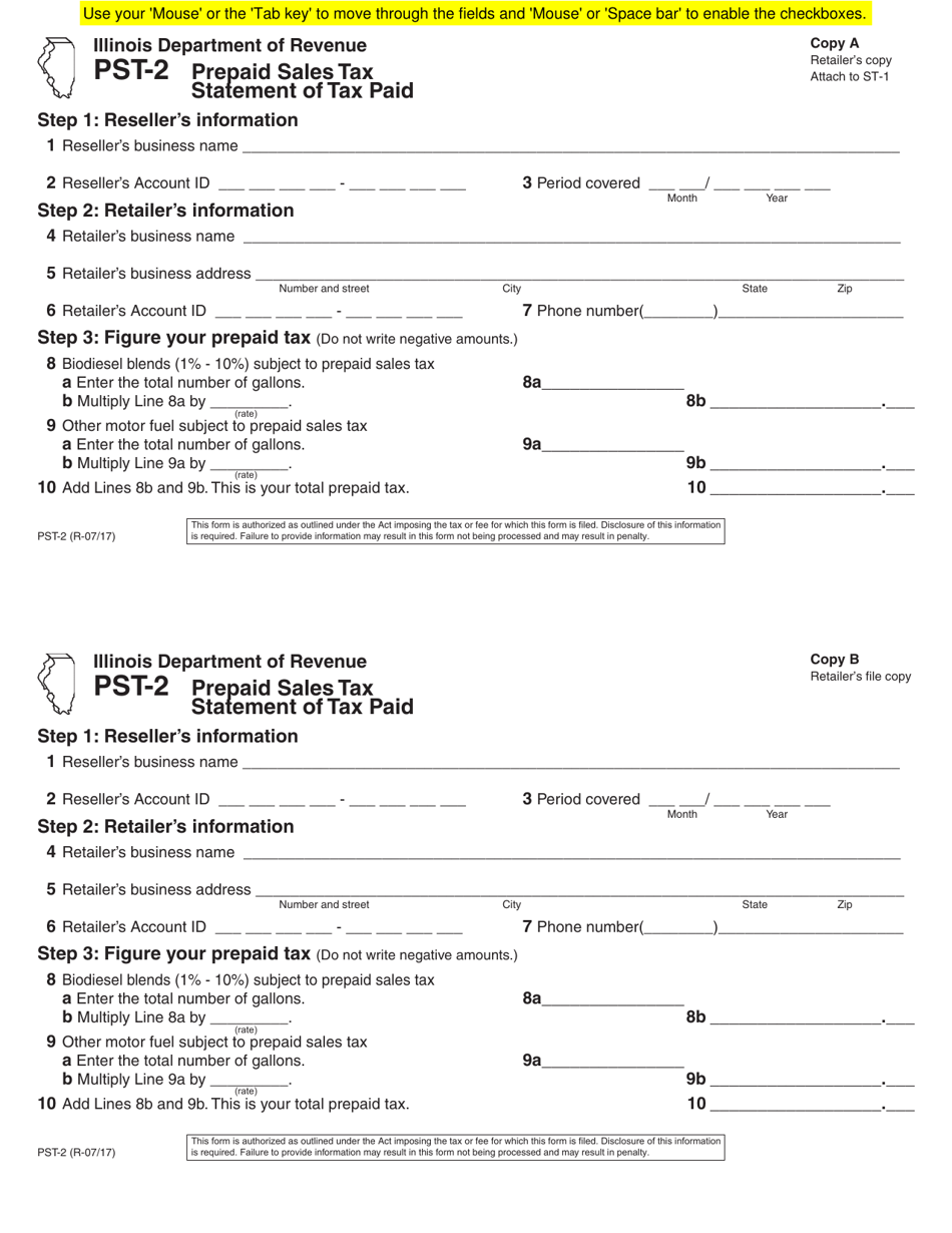 Pst Form Fillable - Printable Forms Free Online