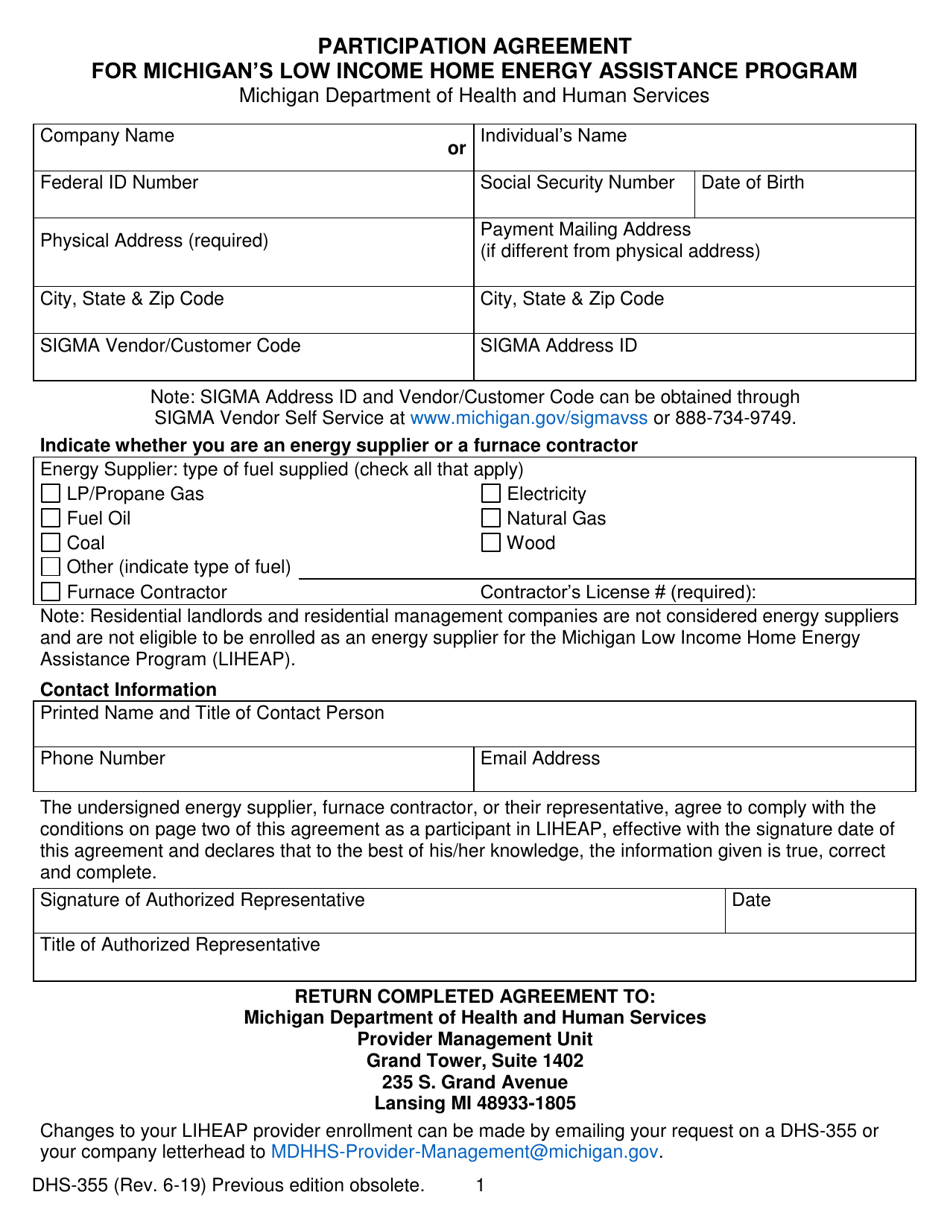 Form DHS-355 - Fill Out, Sign Online and Download Fillable PDF ...