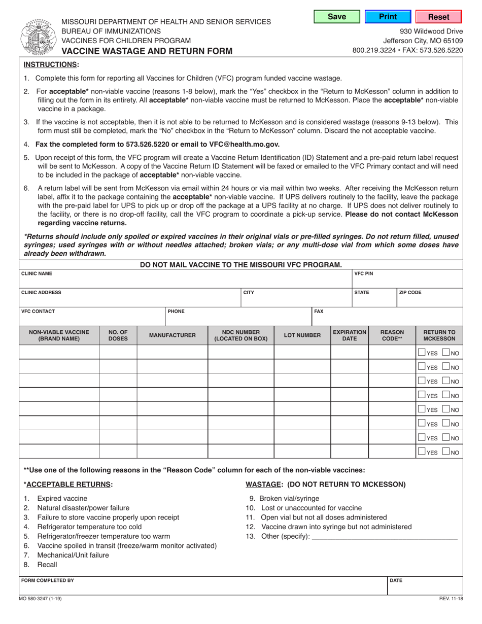 Form MO580-3247 - Fill Out, Sign Online and Download Fillable PDF ...