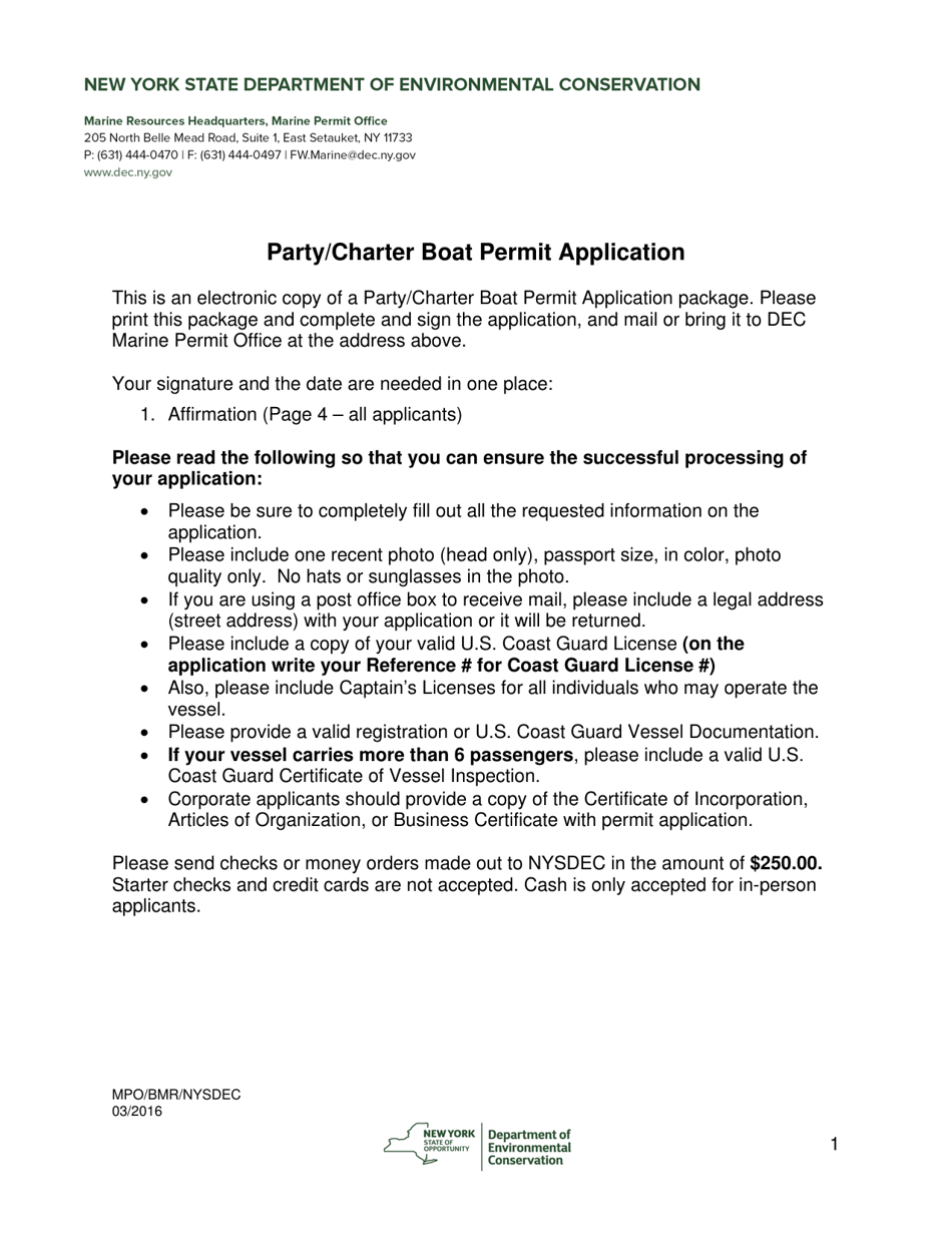 2020 New York Application for Marine Permits - Fill Out, Sign Online ...