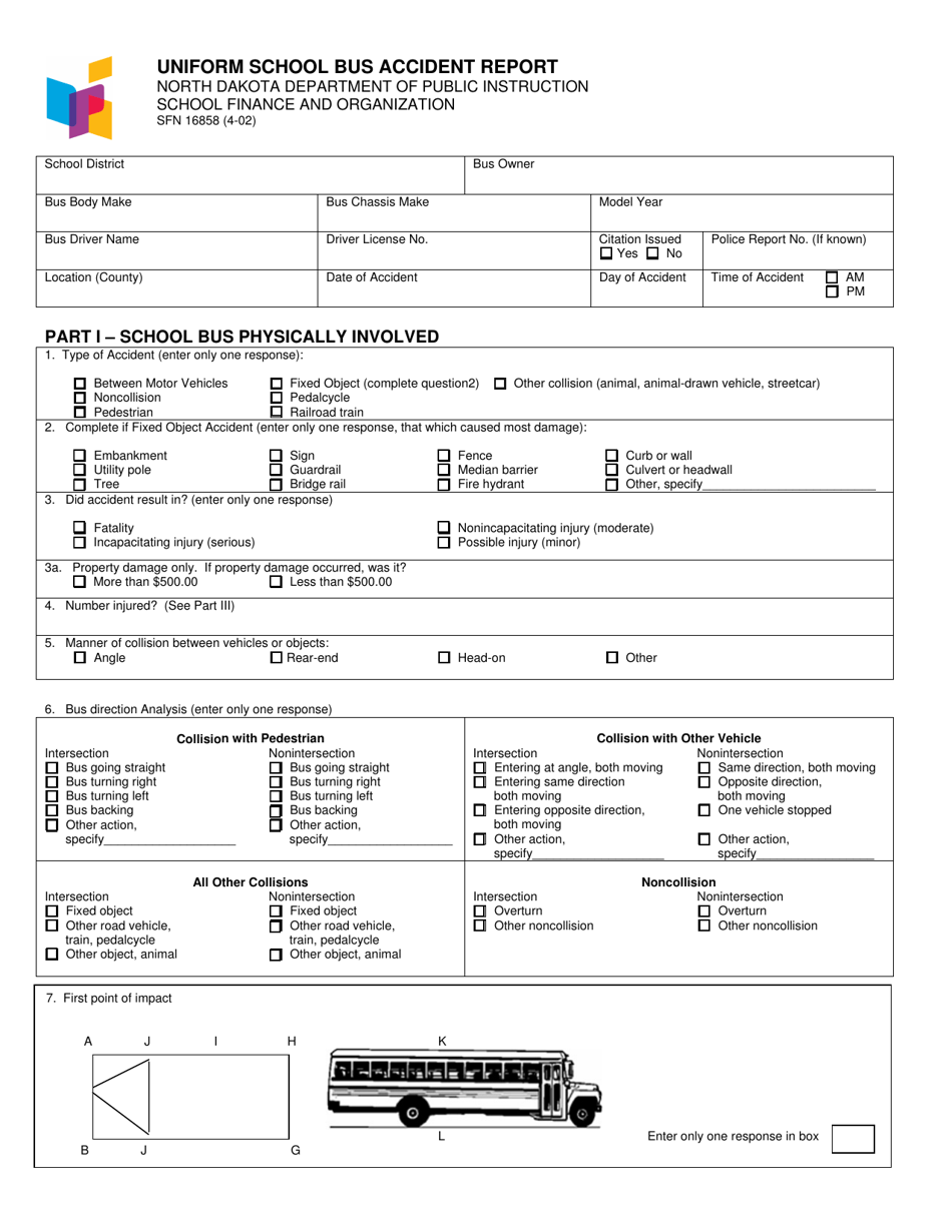 Form SFN16858 - Fill Out, Sign Online and Download Fillable PDF, North ...