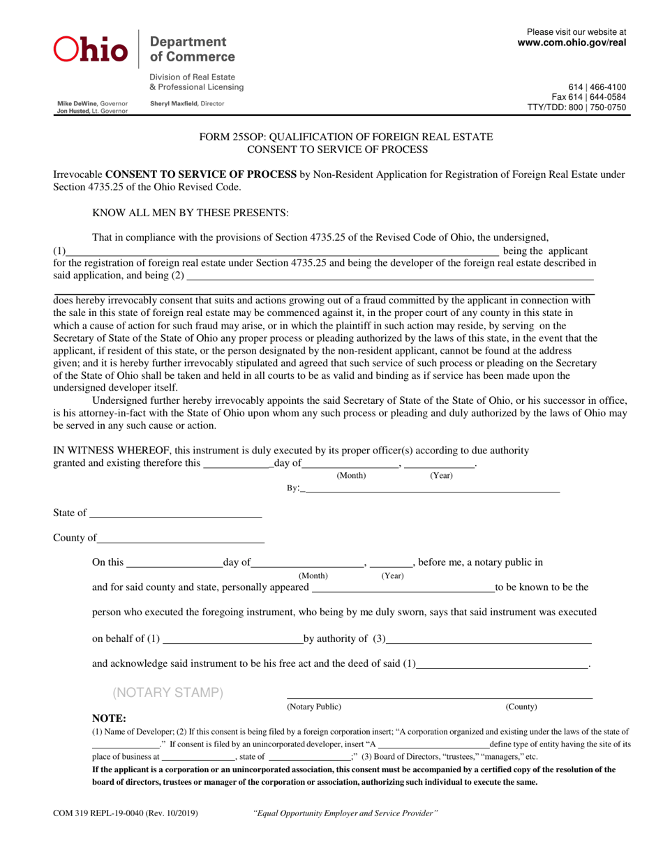 Form REPL-19-0040 (COM3619; 25SOP) - Fill Out, Sign Online and Download ...