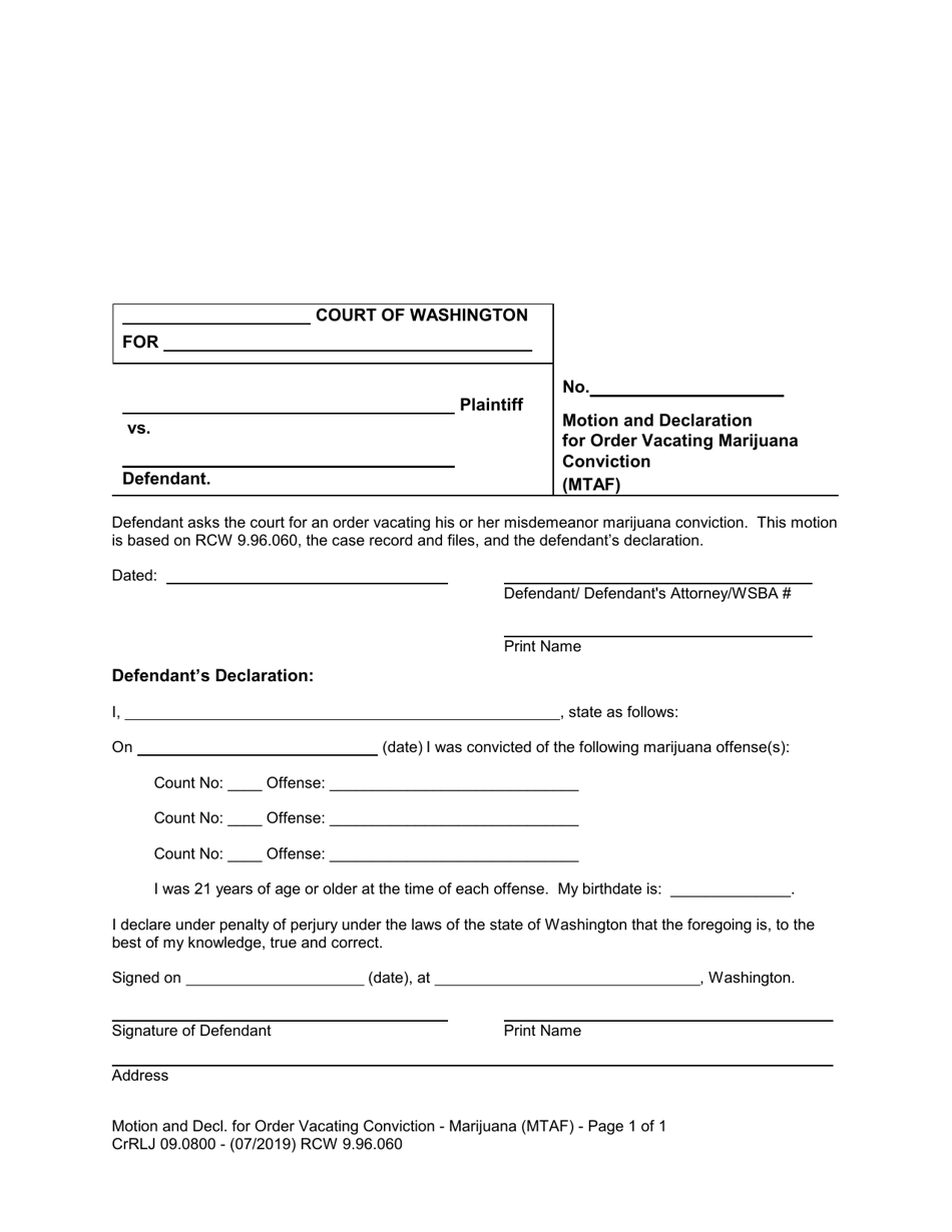 Form CrRLJ09.0800 - Fill Out, Sign Online and Download Printable PDF ...