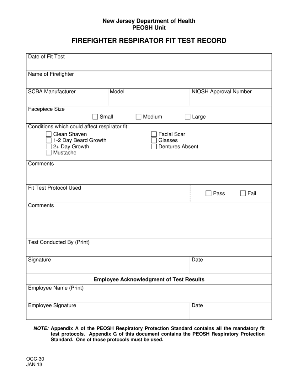 Printable Respirator Fit Test Form Template Printable Templates